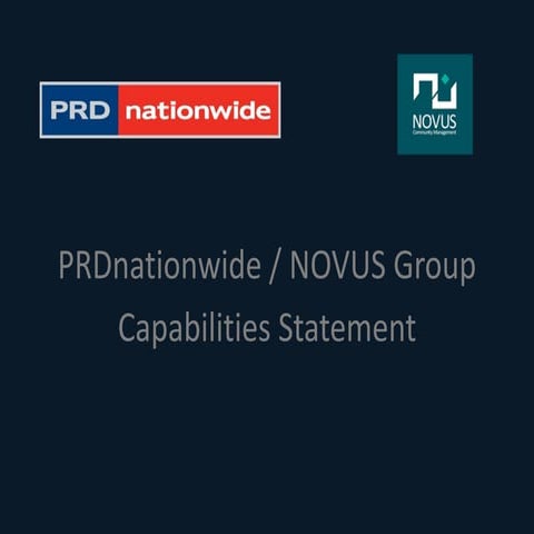 PRD/Novus Group Capabilities 2013 | PPT