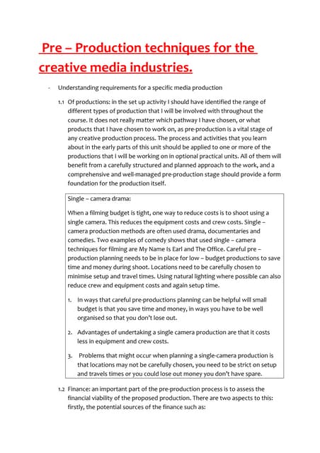 Media shooting script template | DOCX