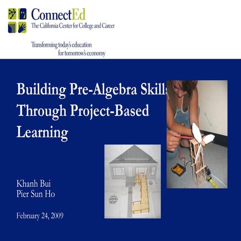 Building Pre-algebra Skills through Project Based Learning | PPT