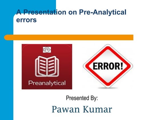 Pre Analytical Errors Ppt