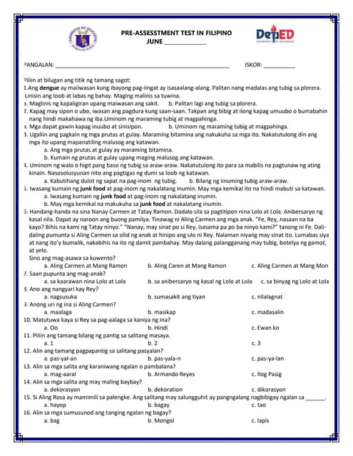 Filipino 6 dlp 21 mga katangian ng tauhan | PDF