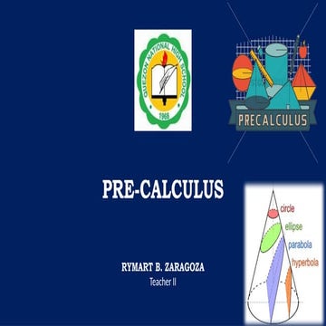 PrecalculusGrade11 Conic sections are a fundamental topic in Pre ...
