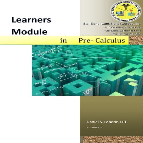 Philippine Senior High School Pre-Calculus Module Learner's Module | PDF