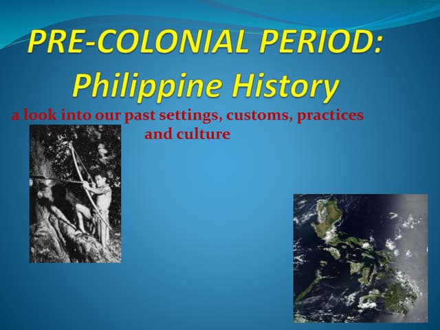 The early ancestors of the filipino's | PPTX