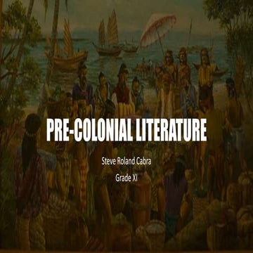 PRE COLONIAL LITERATURE | PPTX
