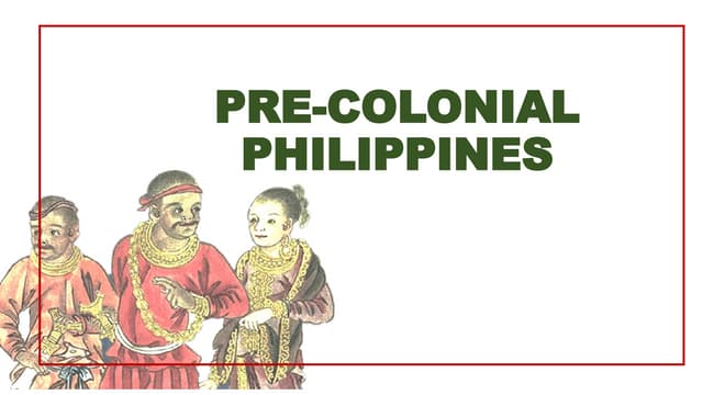 Filipino culture before spanish colonization | PPTX