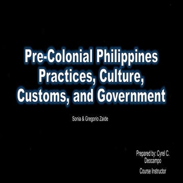 Pre colonial-period | PPTX