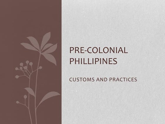 Pre colonial philippines | PPT