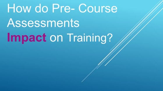 Pre-Course Assessment - Validation | PDF