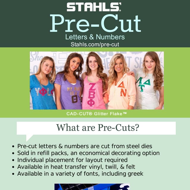STAHLS' Pre-Cut Letters & Numbers - All you need is a heat press. | PDF