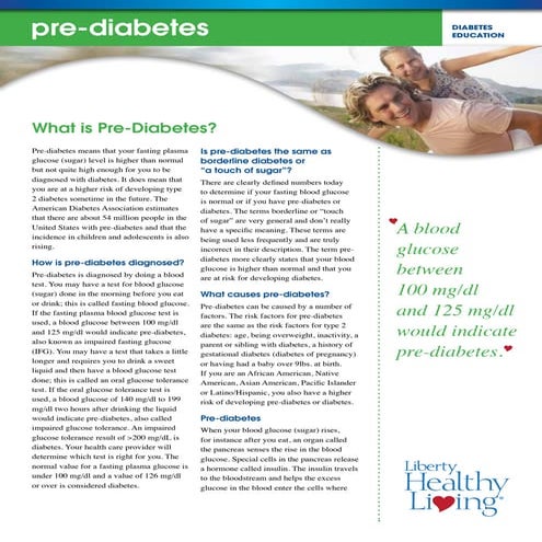 What is Pre-Diabetes? | PDF