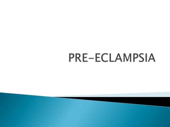 Management of pre eclampsia | PPT