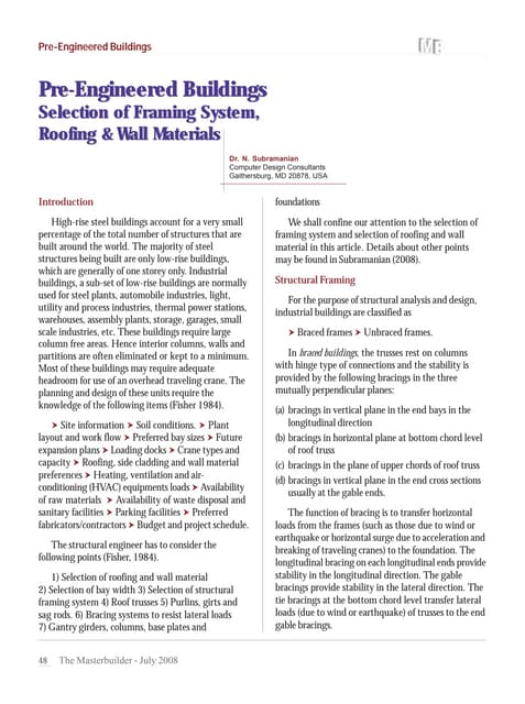 PEB - Standard Product Specifications | PDF
