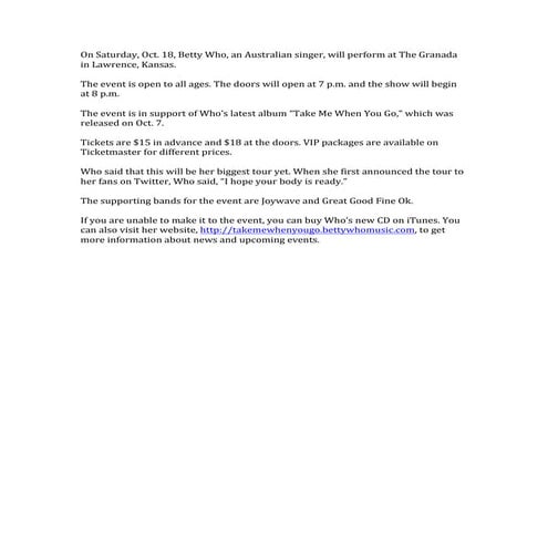 Pre event story | PDF