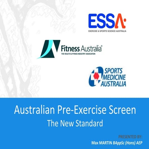 Pre exercise cv screening tool launch | PPT
