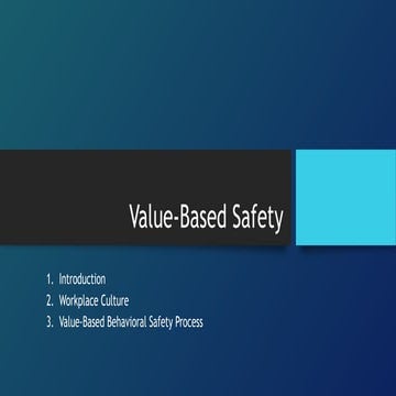 Value Based Safety in the workplace .pptx