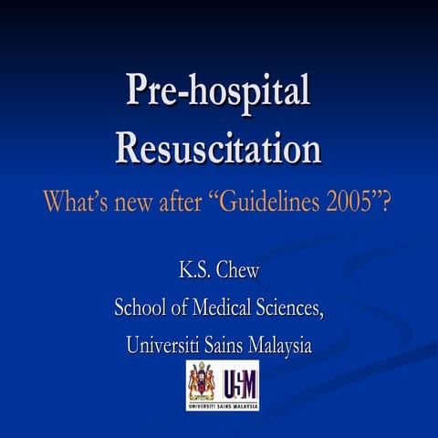 Pre Hospital Resuscitation | PPT