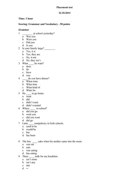 English Language Placement Test.pdf