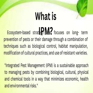 IPM:- Integrated Pest Management | PPTX