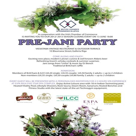 Invitation to Season Closing event - pre-Jani Party, June13, 2013 | PDF
