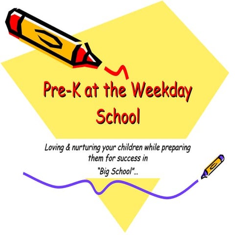 Pre K At The Weekday School | PPT