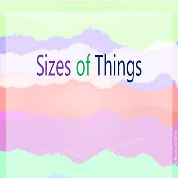 math sizes of things | PPT