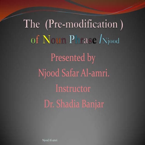 Pre modefication of np | PPTX