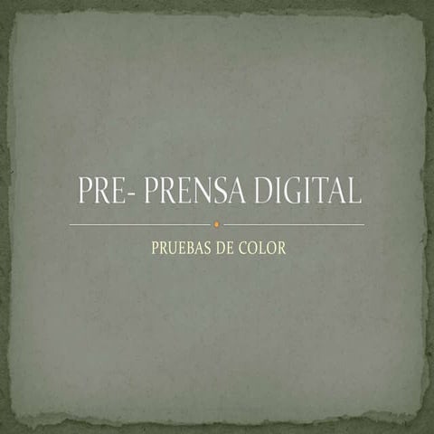 Pre prensa digital | PPTX