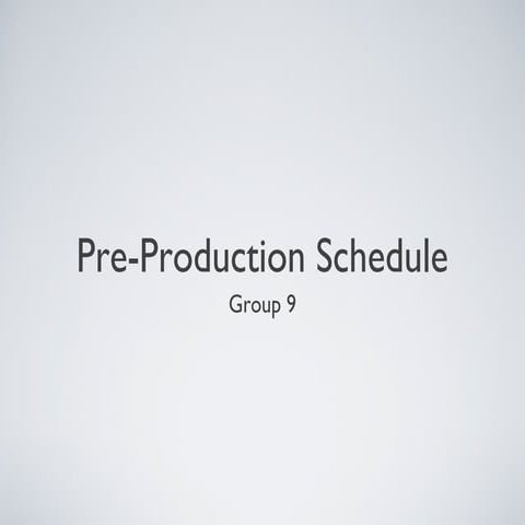 Pre production | PPT