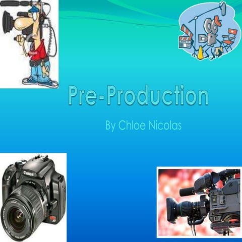 Pre-Production for Film Poster | PPTX