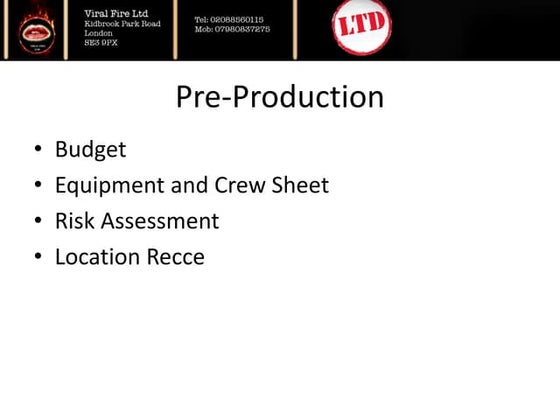 Pre-Production Paperwork | PDF