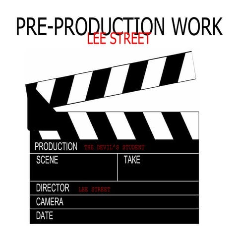 Pre-Production Paper work | PPT