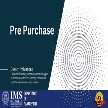 Pre-Purchase Search Influences: Making Informed Decisions | PDF