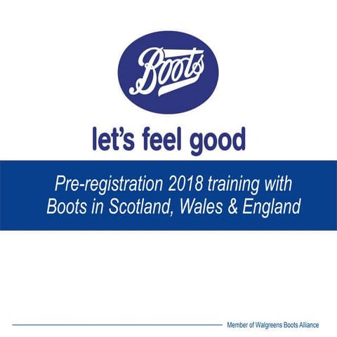 Pre-registration 2018 training with Boots | PPTX