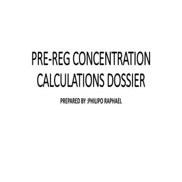 CONCENTRATION PRE -REG /NAPLEX/PTCB /PC EXAM PREP | PPT