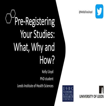 Study pre-registration: Benefits and considerations | PPTX