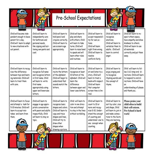 Pre school expectations | PDF