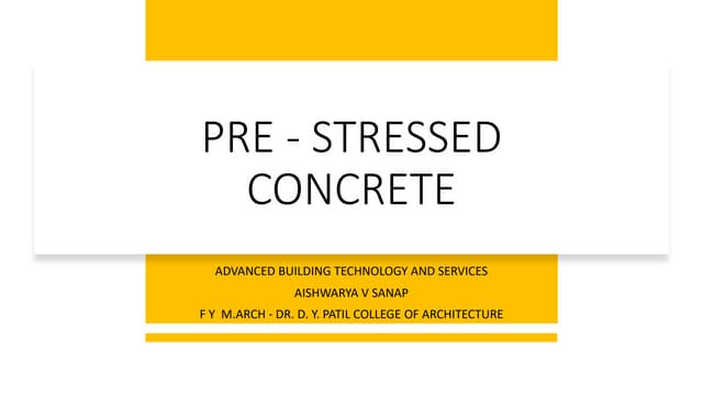 Pre-tensioning Prestresssed Devices | PPTX
