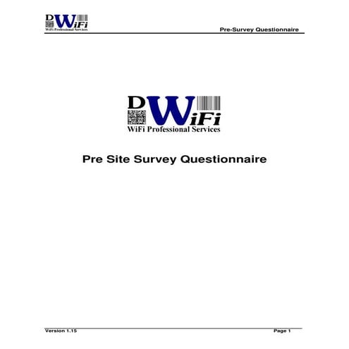 Pre survey-questionnaire | PDF