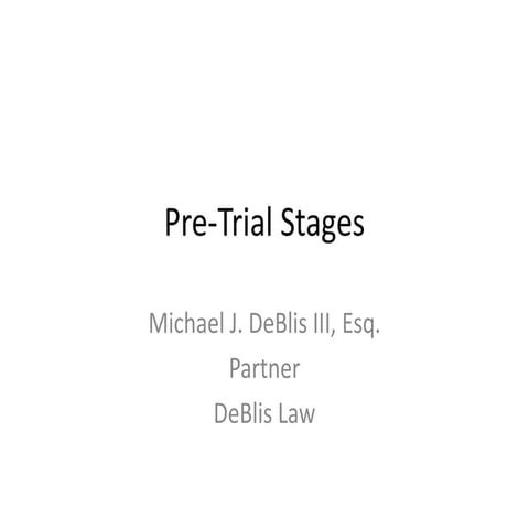 Pre Trial Stages | PPTX