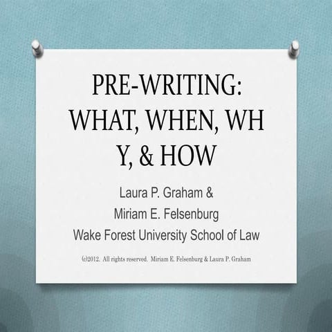Pre writing | PPT