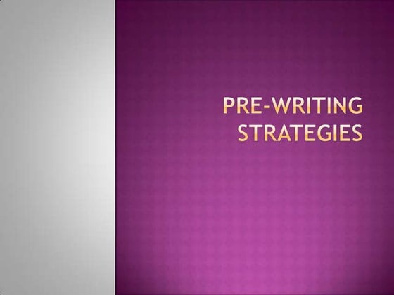 Pre writing | PPTX