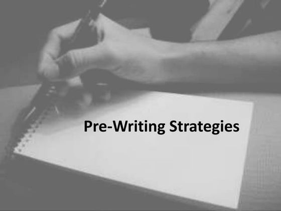 Pre-Writing Strategies | PPTX | Science