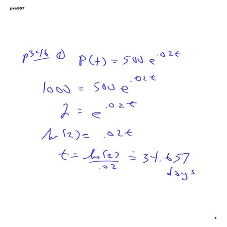 preCalculus 507 Exponential Growth and Decay | PDF
