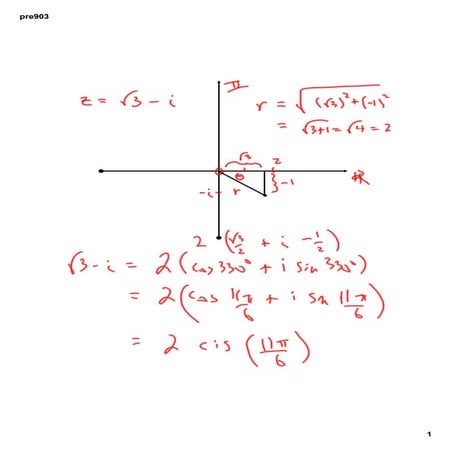 preCalculus 903 cis(theta) | PDF