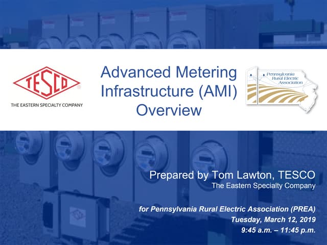 Advanced Metering Infrastructure Ami Overview Ppt