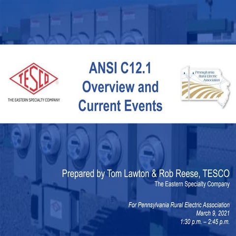 ANSI C12.1 Overview and Current Events | PPT
