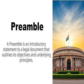 indian constitution preamble presentation | PPTX