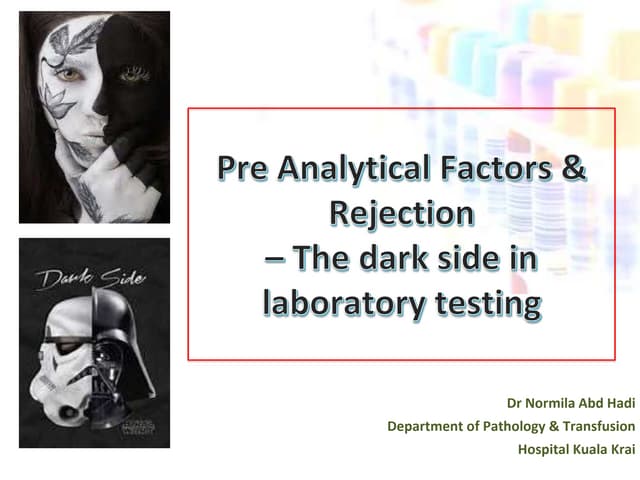 Pre-Analytical and Post analytical phase | PDF