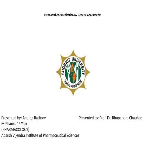 Pre and General anesthetics.pptxbbbbbbbbbbbbbb | PPTX
